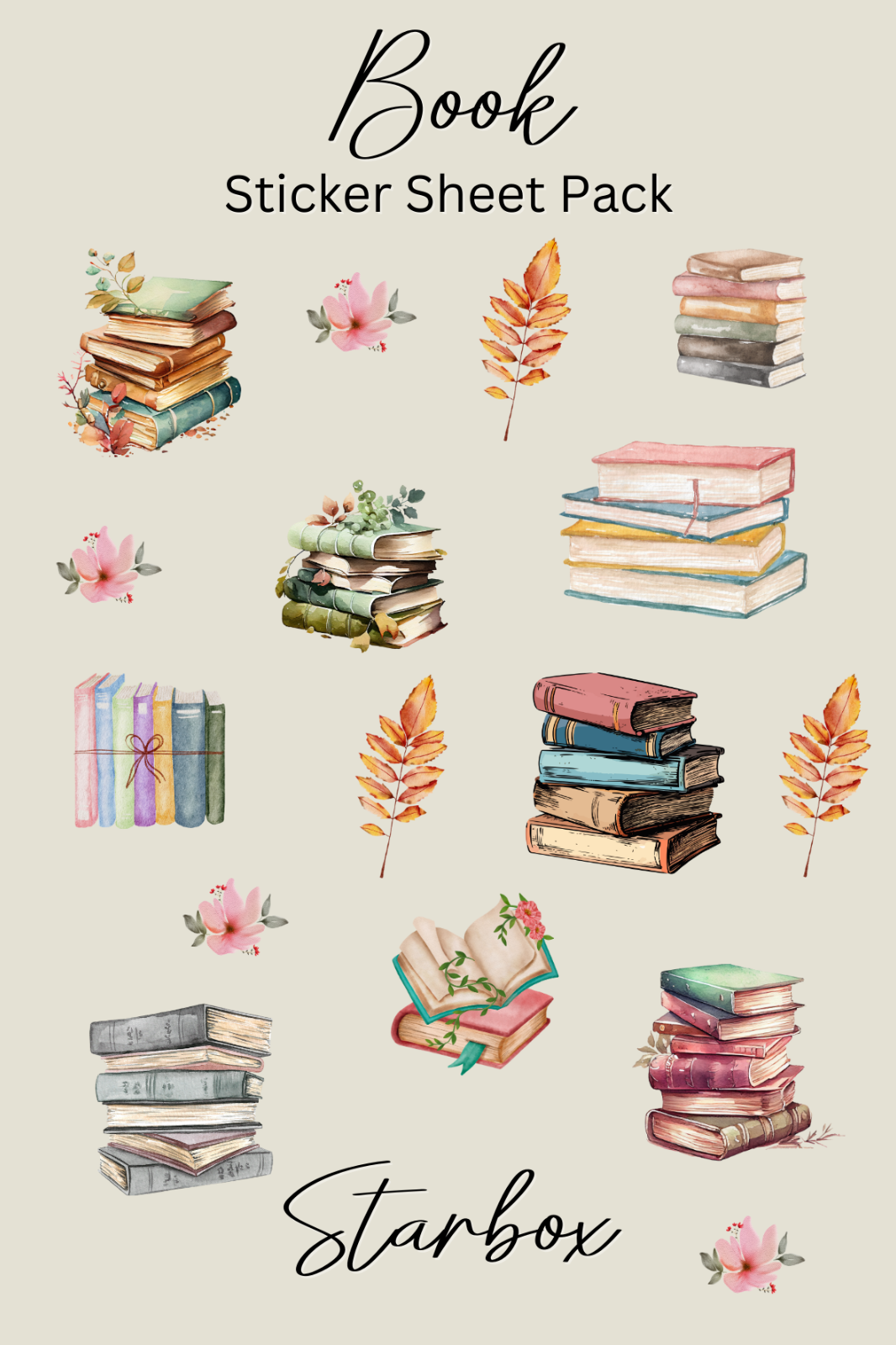 Book Sticker Sheet, Planner Stickers , Bullet Journal Stickers ...