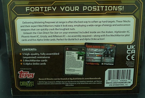 Catalyst Game Labs BattleTech Mercenaries Force Pack Clan Direct Fire ...