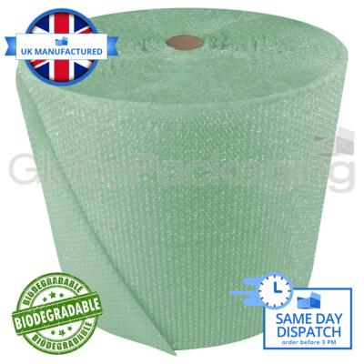 BIODEGRADABLE ECO-FRIENDLY BUBBLE WRAP 400mm 500mm 750mm 1500mm - 10M ...