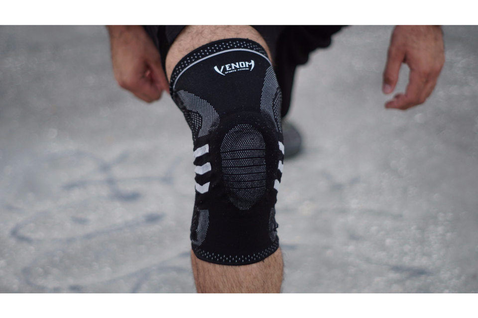 Venom Sports Fitness Knee Brace Compression Sleeve Support | eBay