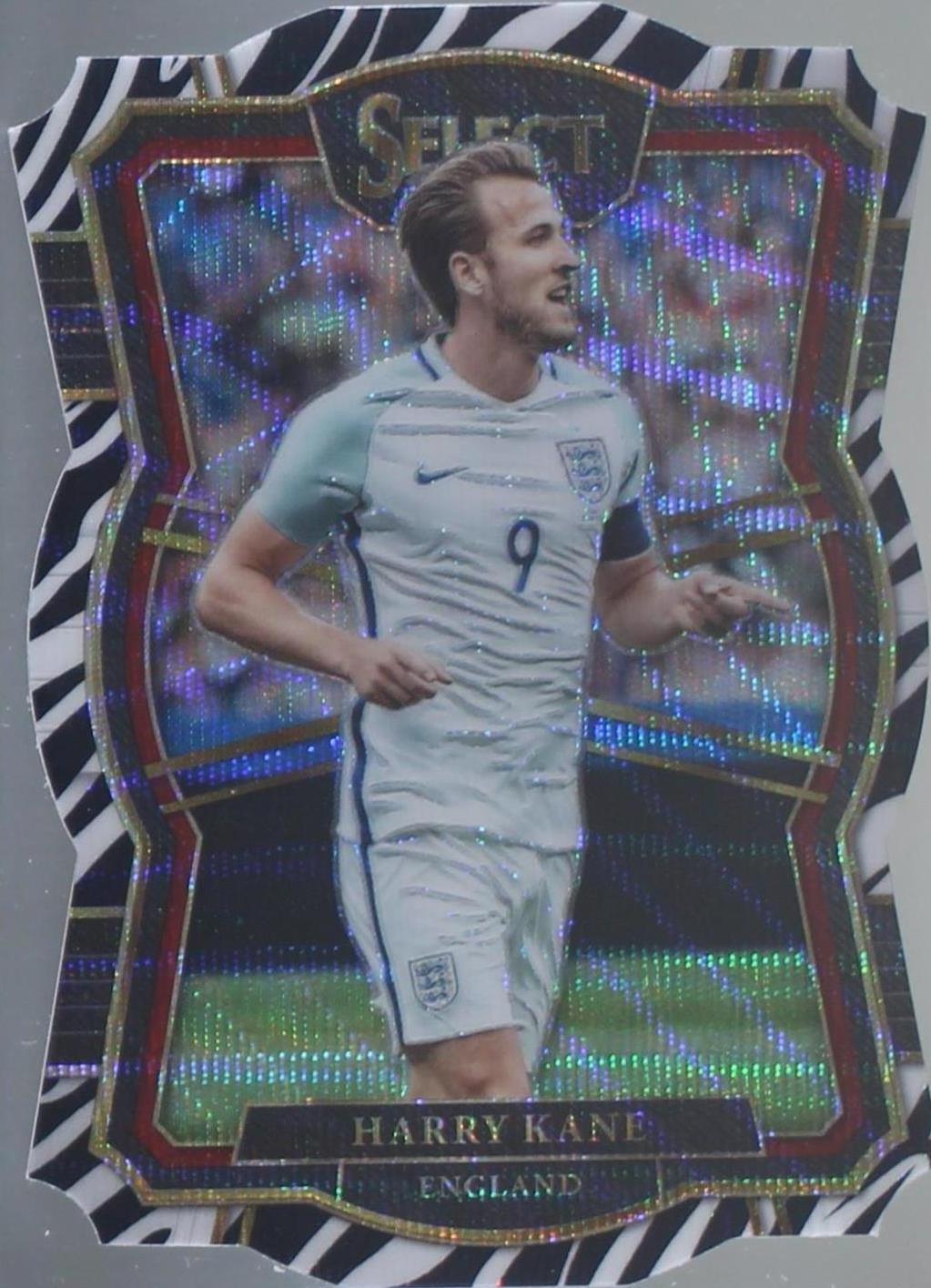 2017-18 Panini Select - Mezzanine Die-Cut Harry Kane #106 Zebra Prizm ...