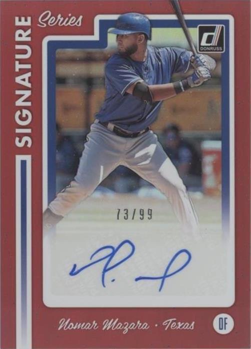 2017 Panini Donruss - Signature Series Nomar Mazara #SS-NM Red /99 (AU ...