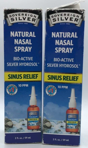 2PK Sovereign Silver Natural Sinus Relief Spray 10PPM ~ 2 FL OZ Each ...