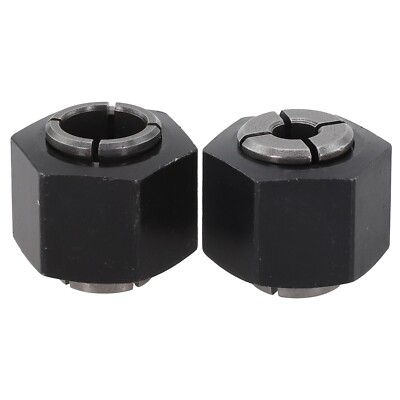 2 Piece Metal Router Collet Set For Different Model Compatibility ...