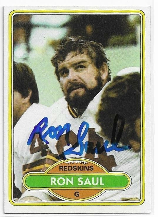 RON SAUL Autographed Signed 1980 Topps Football card #351 Washington ...