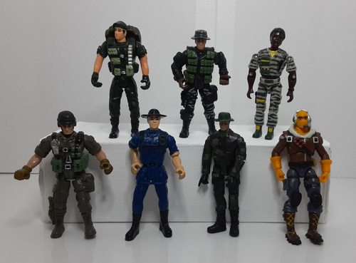 Military Army Soldiers Action Figures Mixed Lot of 7 Corps Adventure ...