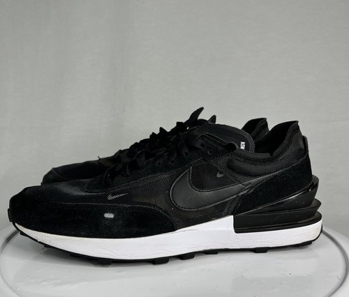 Nike DA7995-001 Waffle One 1 Sneaker Black White Suede Running Mesh Men ...