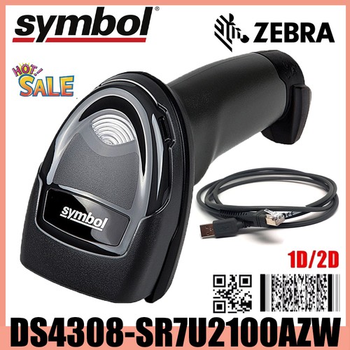 Symbol DS4308-SR7U2100AZW Handheld Corded 2D Barcode Scanner with USB ...