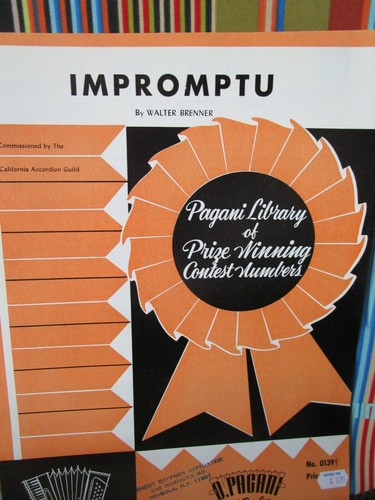 IMPROMPTU BY W. BRENNER CLASSICAL ACCORDION SOLO SHEET MUSIC NOS | eBay