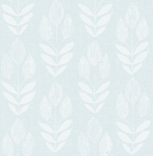Chesapeake Blue Chesapeake 3115-24470 Garland Block Tulip Wallpaper ...