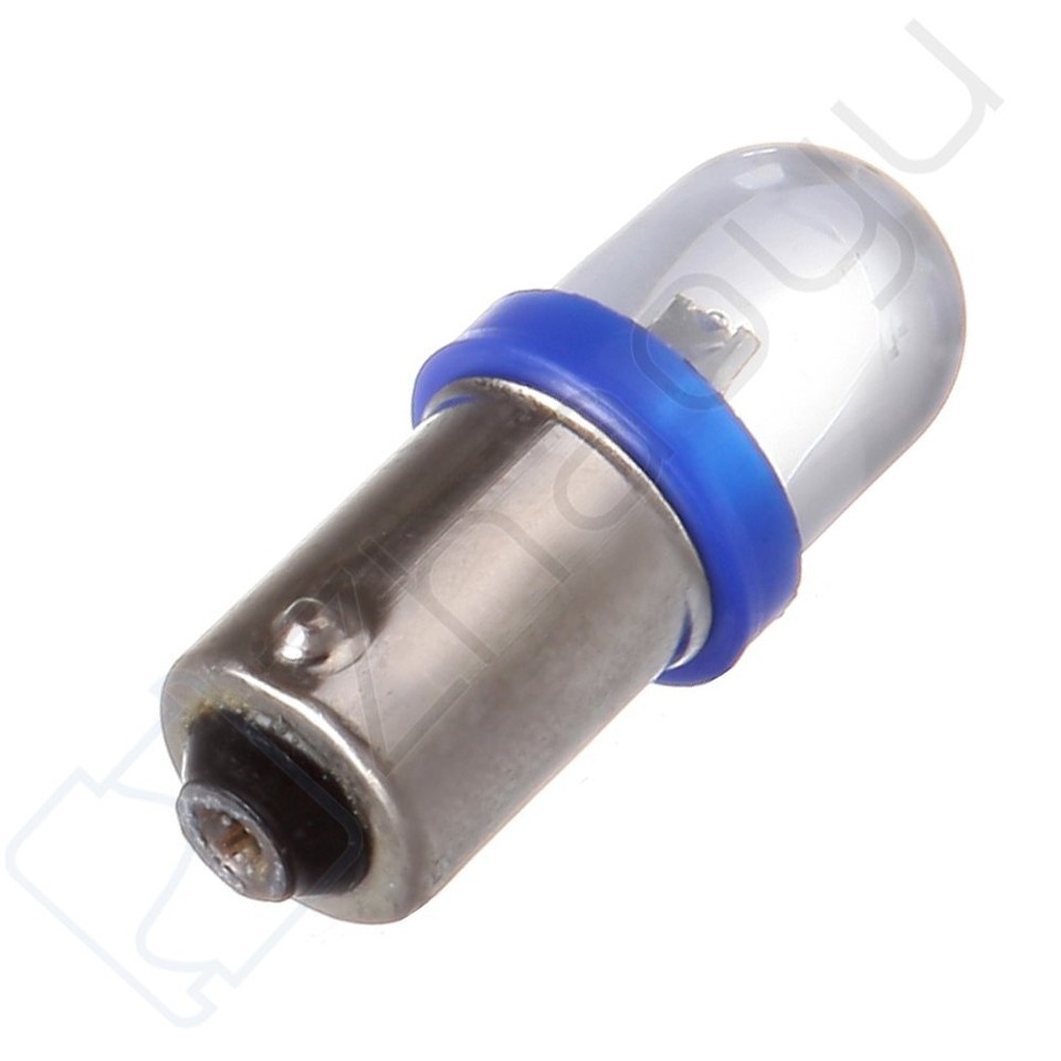 10PCS Blue 12V BA9s Bayonet LED Dashboard LED Light Bulb Lamp 1895 H6W ...