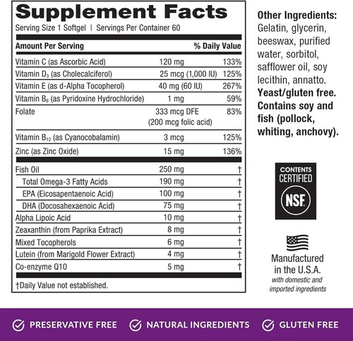 EyePromise Restore Supplement Complete Macular Health Formula - 60 ...