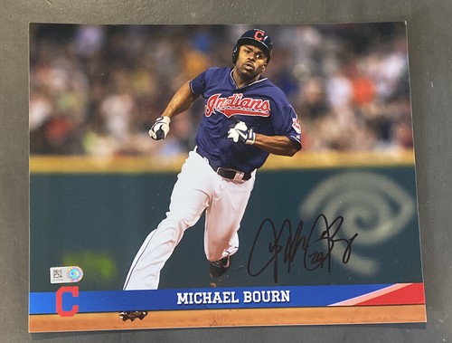 MICHAEL BOURN CLEVELAND INDIANS SIGNED AUTOGRAPHED 8X10 PHOTO MLB AUTH | eBay