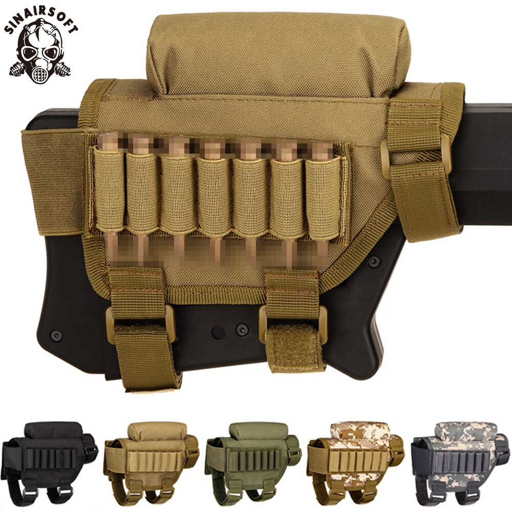 Tactical Buttstock Ammo Pouch Holder Shotgun Rifle Stock Pouch Shell ...