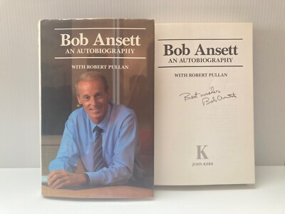BOB ANSETT AN AUTOBIOGRAPHY SIGNED BOOK ANSETT BUDGET AFL NORTH ...