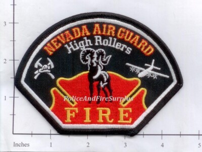 Nevada - Air National Guard NV Fire Dept Patch High Rollers | eBay