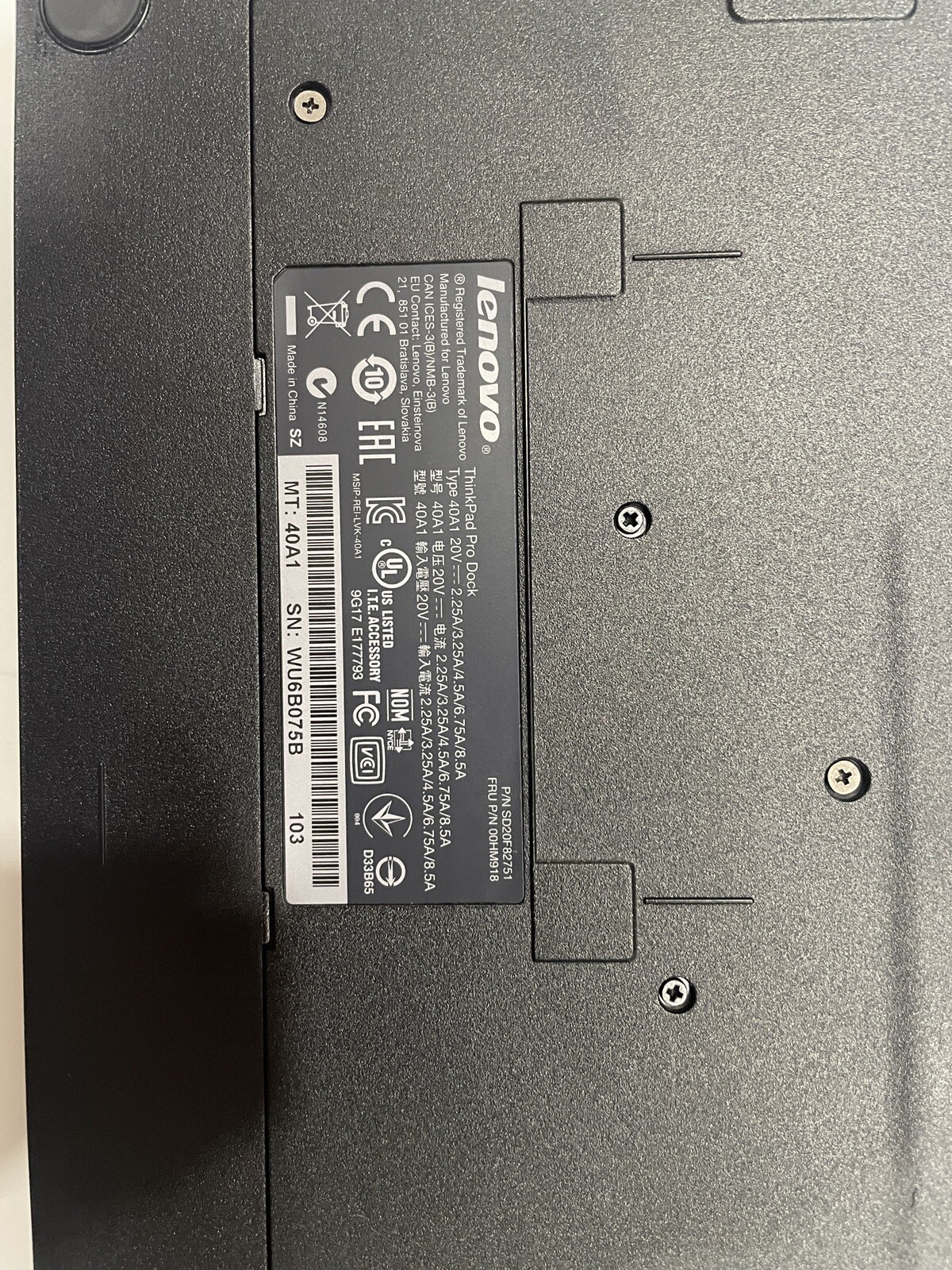 Lenovo ThinkPad Pro Docking Station 40A1 T440 T450 T460 T470s T470 | eBay