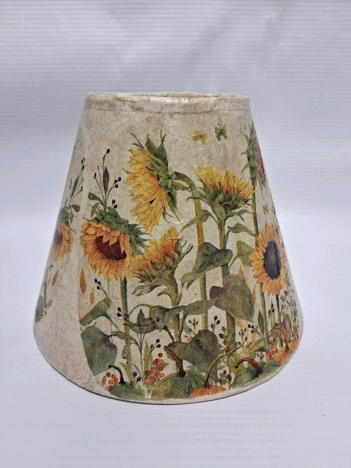 Mini Clip On Lamp Shade Decoupage Sunflower Rumi Quote 5x6" Hand ...