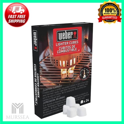 Weber 7417 Grilling Lighter Cubes - Non Toxic Odorless Lights When Wet ...