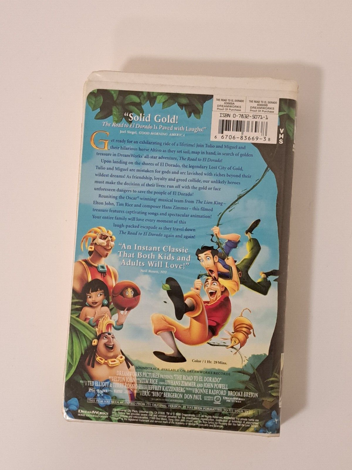 The Road to El Dorado Previously Viewed (VHS, 2000, Clam Shell) | eBay