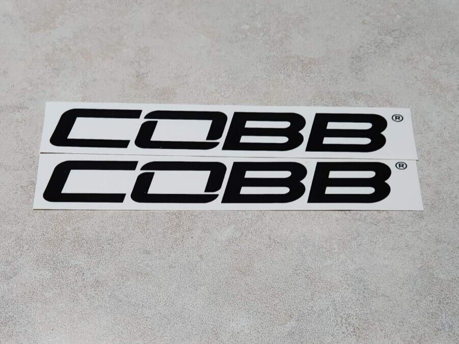 COBB 8"x1.5" pre cut black on clear high quality weather proof sticker ...