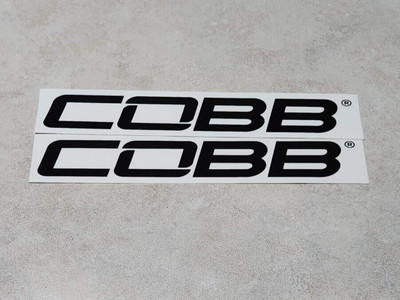 COBB 8"x1.5" pre cut black on clear high quality weather proof sticker ...