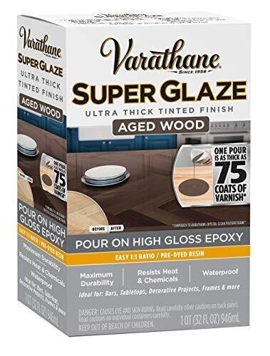 363904 Super Glaze Pour-On High Gloss Epoxy Quart Aged Wood | eBay