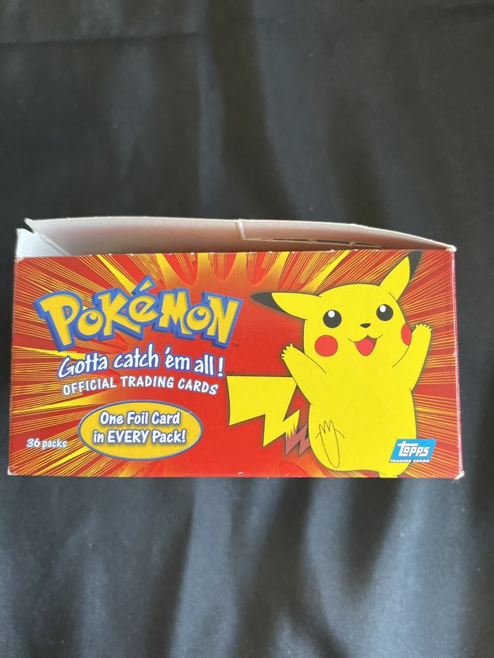 1998 Pokemon Topps Trading Cards Booster Box Set Just Empty Packs And ...
