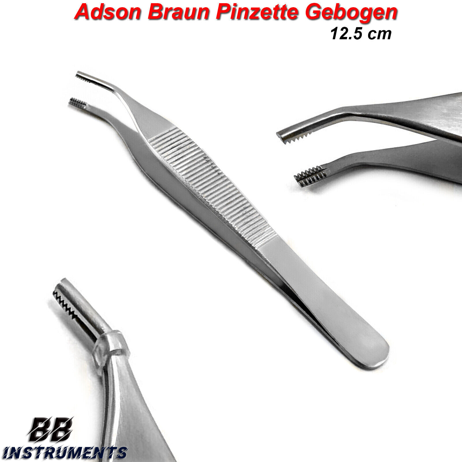 Adson Braun Gewebe Pinzette Fasszange 1x2 Zähne OP Zange Chirurgie ...