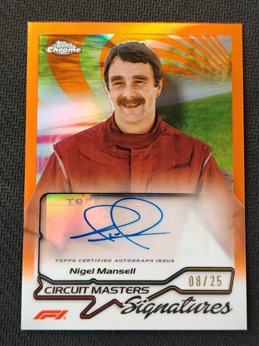 2024 TOPPS CHROME NIGEL MANSELL CIRCUIT MASTERS SIGNATURES F1 08/25 # ...