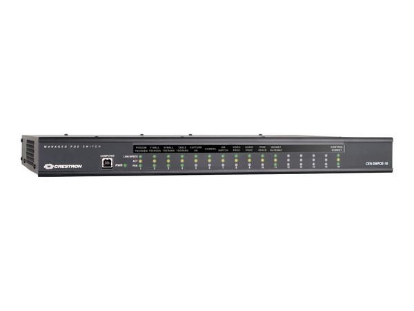 Crestron CEN-SWPOE-16 - switch - 16 ports - Managed - desktop rack ...