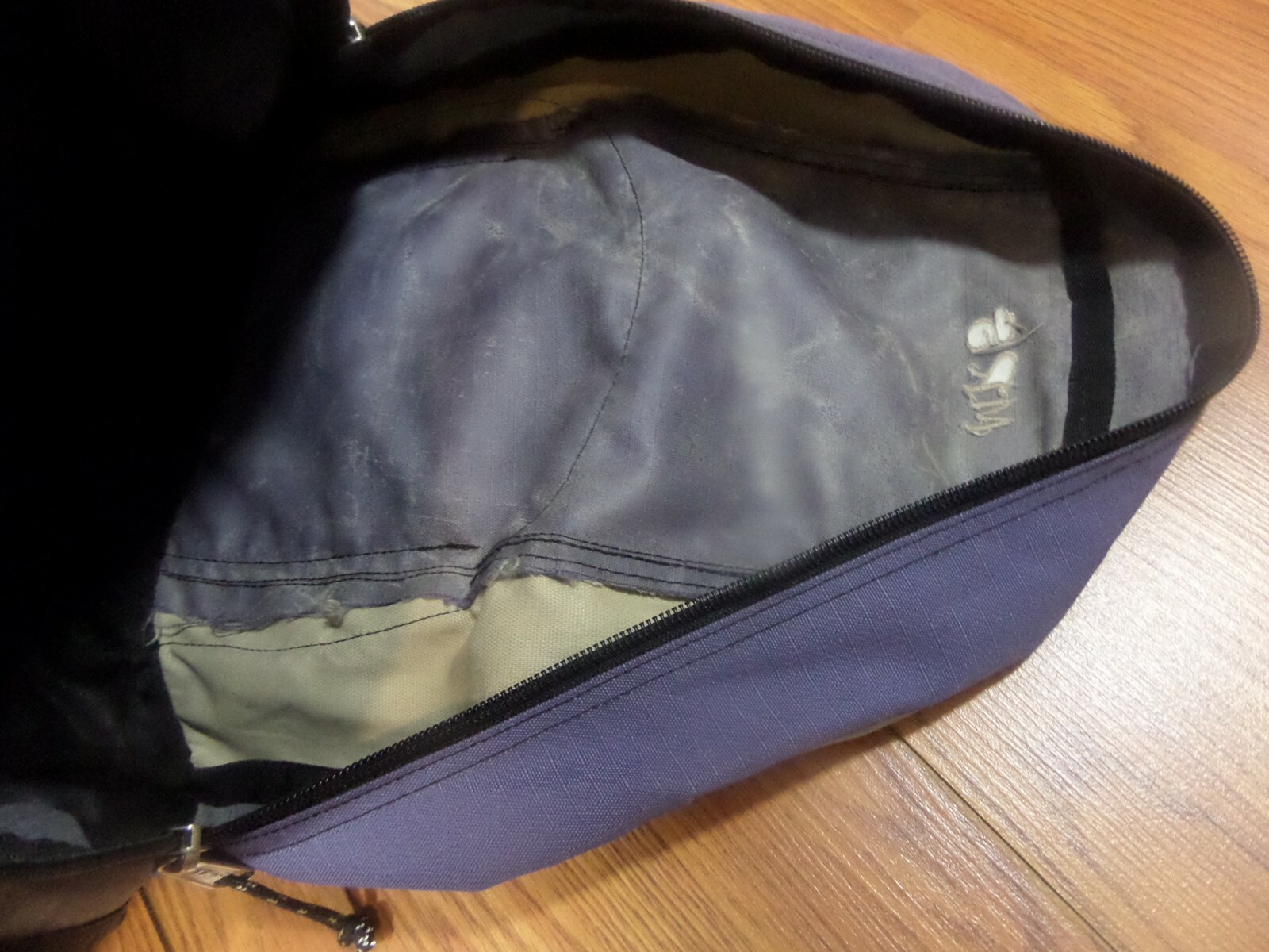 LL Bean Purple and Gray Back Pack with Initials MRS | eBay