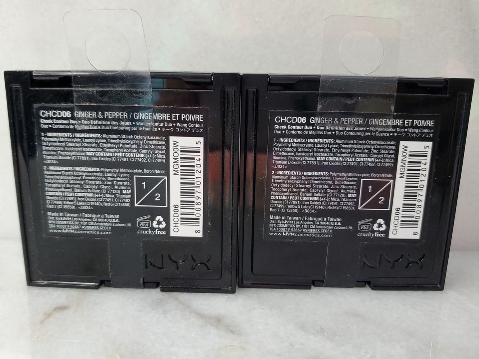 Lot Of 2- NYX Cheek Contour Duo Palette CHCD06 Ginger & Pepper | eBay