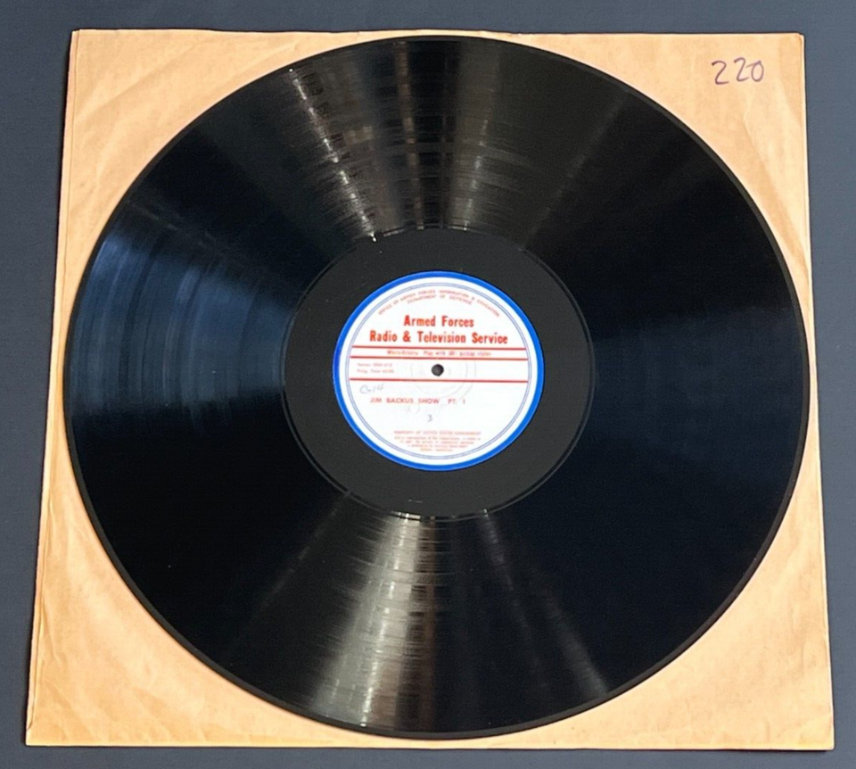 JIM BACKUS MITCH MILLER MILT KAMAN RICHARD BURTON 16" RADIO ...