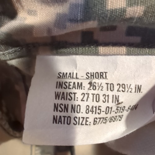 US Army Combat Uniform Pants Trouser DigiCam NSN 8415-01-519-8414 Sz ...