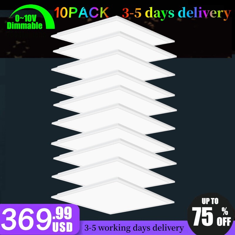 2x2 LED Flat Panel Light,45W 5000K Recessed Edge-Lit Drop Ceiling ...