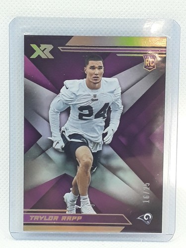 Taylor Rapp 2019 Panini XR Football PURPLE Rookie RC (16/25) Los ...