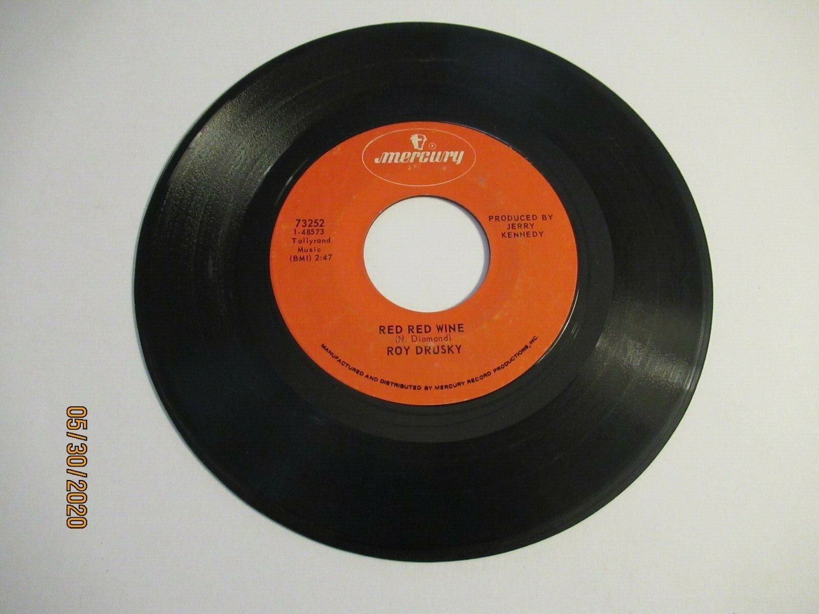Roy Drusky: Red Red Wine / Without You Baby / 45 Rpm 1971 | eBay
