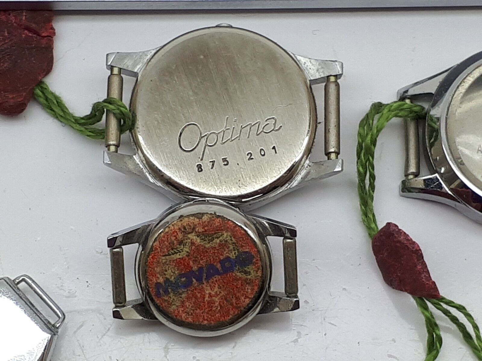 LOT WATCH CASES OPTIMA MOVADO SPARE PARTS LADES SWISS MADE WATCHMAKERS ...
