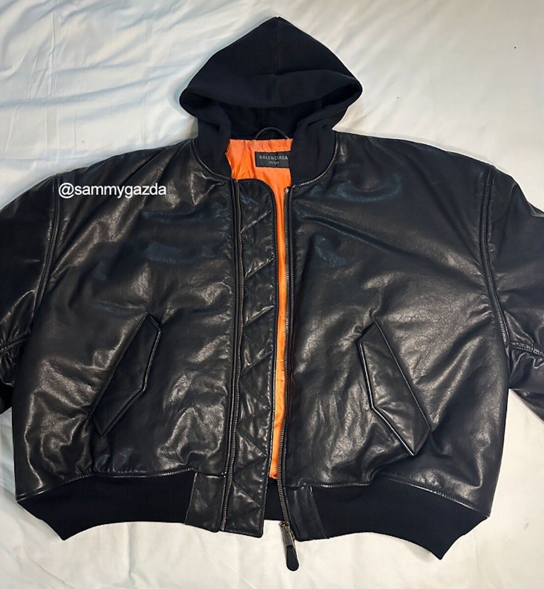Balenciaga Men's Black Diy Metal Outline Hooded Bomber | eBay Balenciaga Men's Black Diy Metal Outline Hooded Bomber | eBay