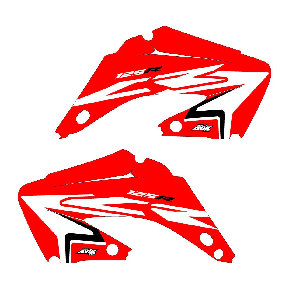 CR125 2002-2012 shroud graphics stock replica updated Red FREE SHIPPING ...
