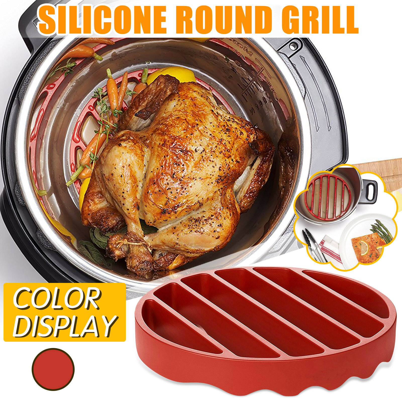 Silicone Roasting Rack Steamer Rack Baking Canning Cooking Steaming ...