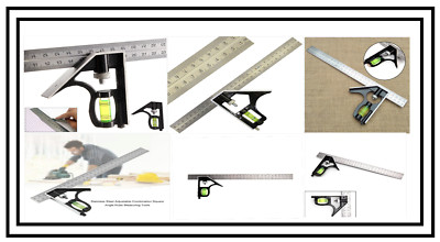 300mm (12”) Adjustable Engineers Combination Try Square Set Right Angle ...