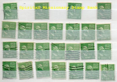 George Washington: 25 - .01 Cent Green Postage stamps (11-143) | eBay