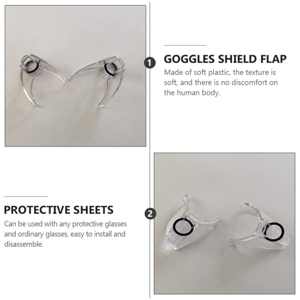 2PCS Windproof Eye Glasses Side Shields Dustproof Clear Shields Side ...