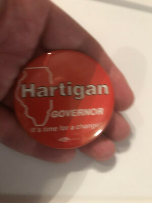 Neil Hartigan for Governor in Illinois Button "It's Time for a change ...