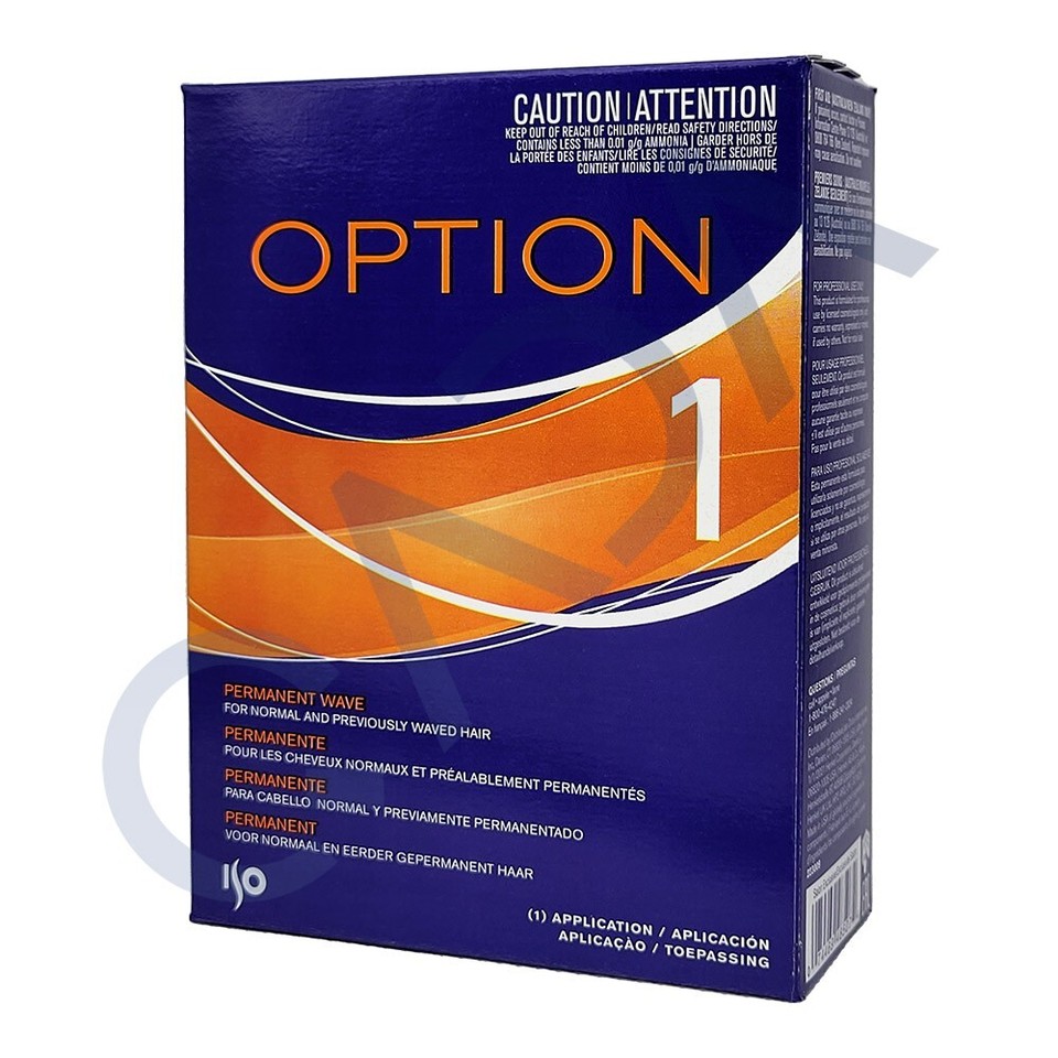 ISO OPTION 1 PERM KIT Curly Hair for Normal & Previously Waved Perming ...