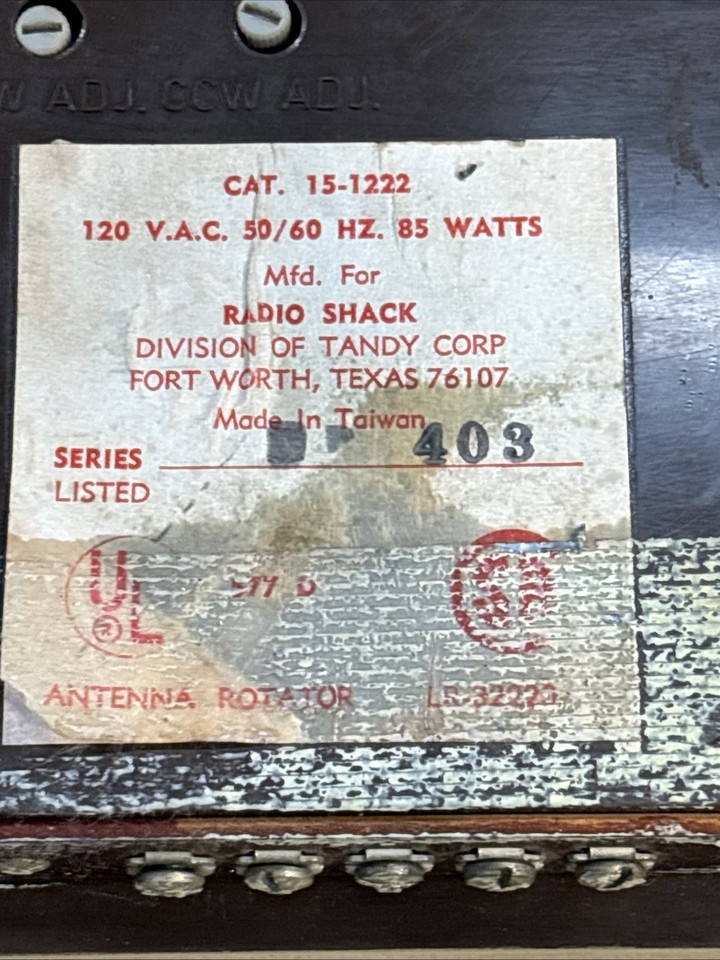 Vintage Radio Shack 15-1222 Antenna Rotator | eBay