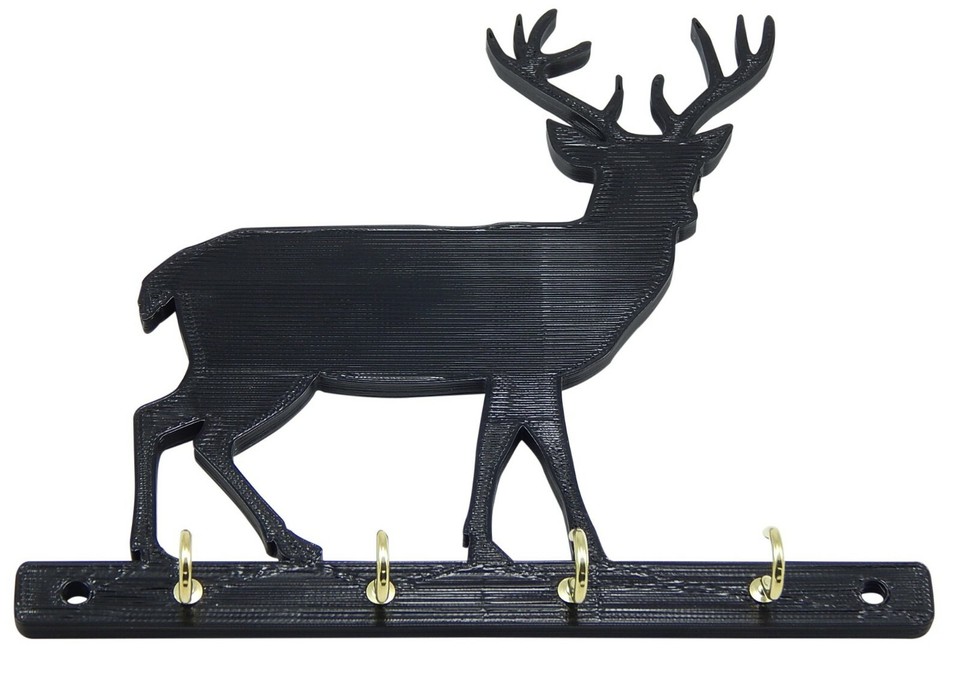 Deer Buck Key Rack Holder Hanger Hunter Decor Entryway Organization ...