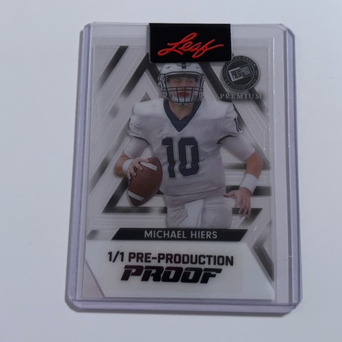2024 Leaf Press Pass Football Michael Hiers 1/1 Pre-Production Proof ...